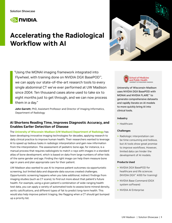 University of Wisconsin Accelerates Radiological Discoveries with AI