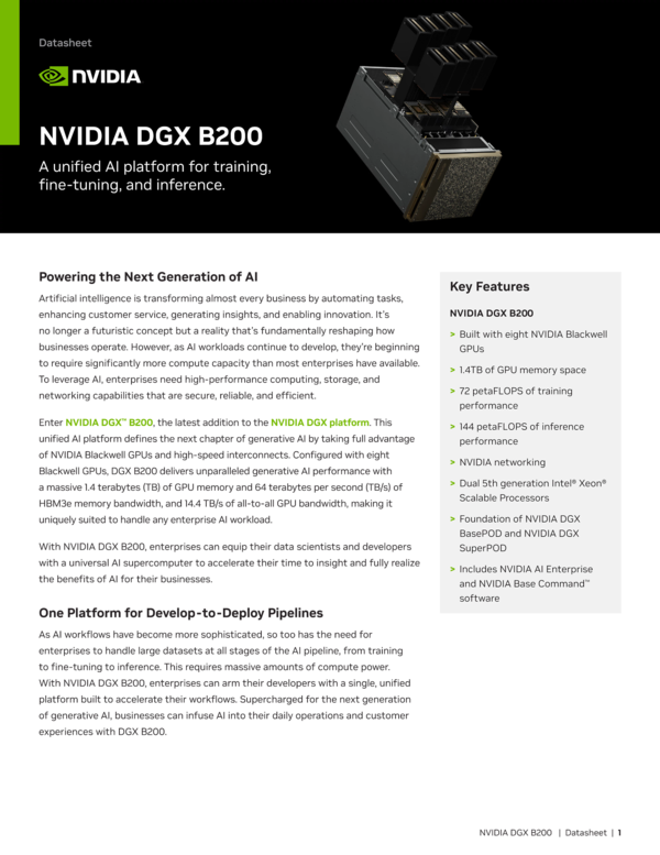 NVIDIA DGX GB300 Datasheet